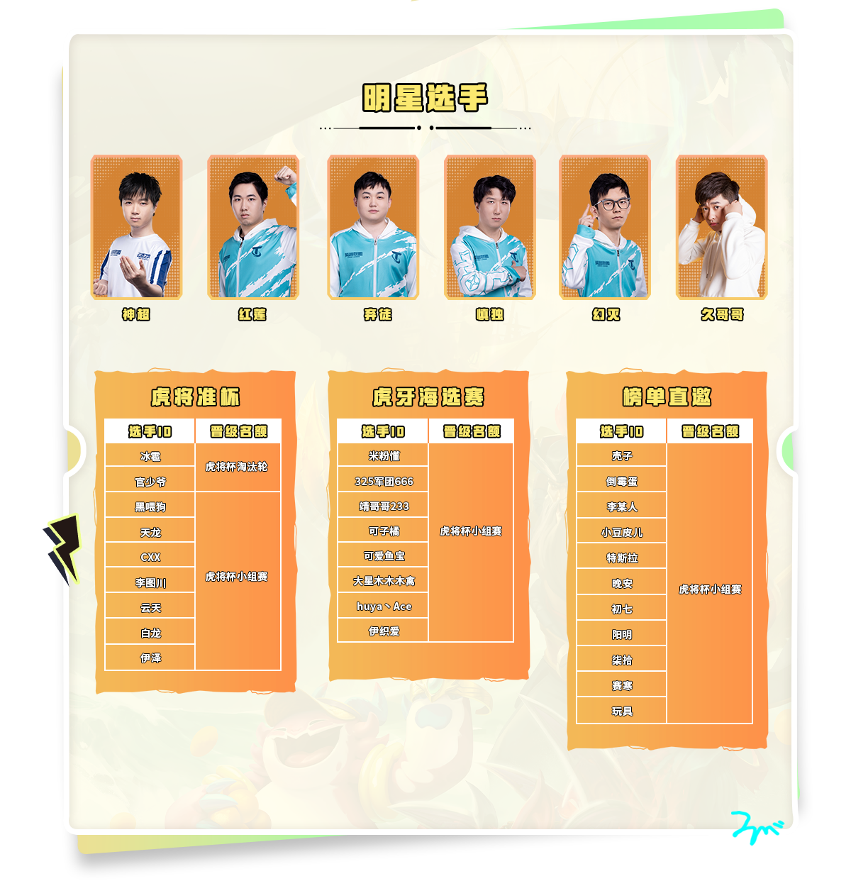 TOC7虎牙直播赛道——虎将杯S5来袭！